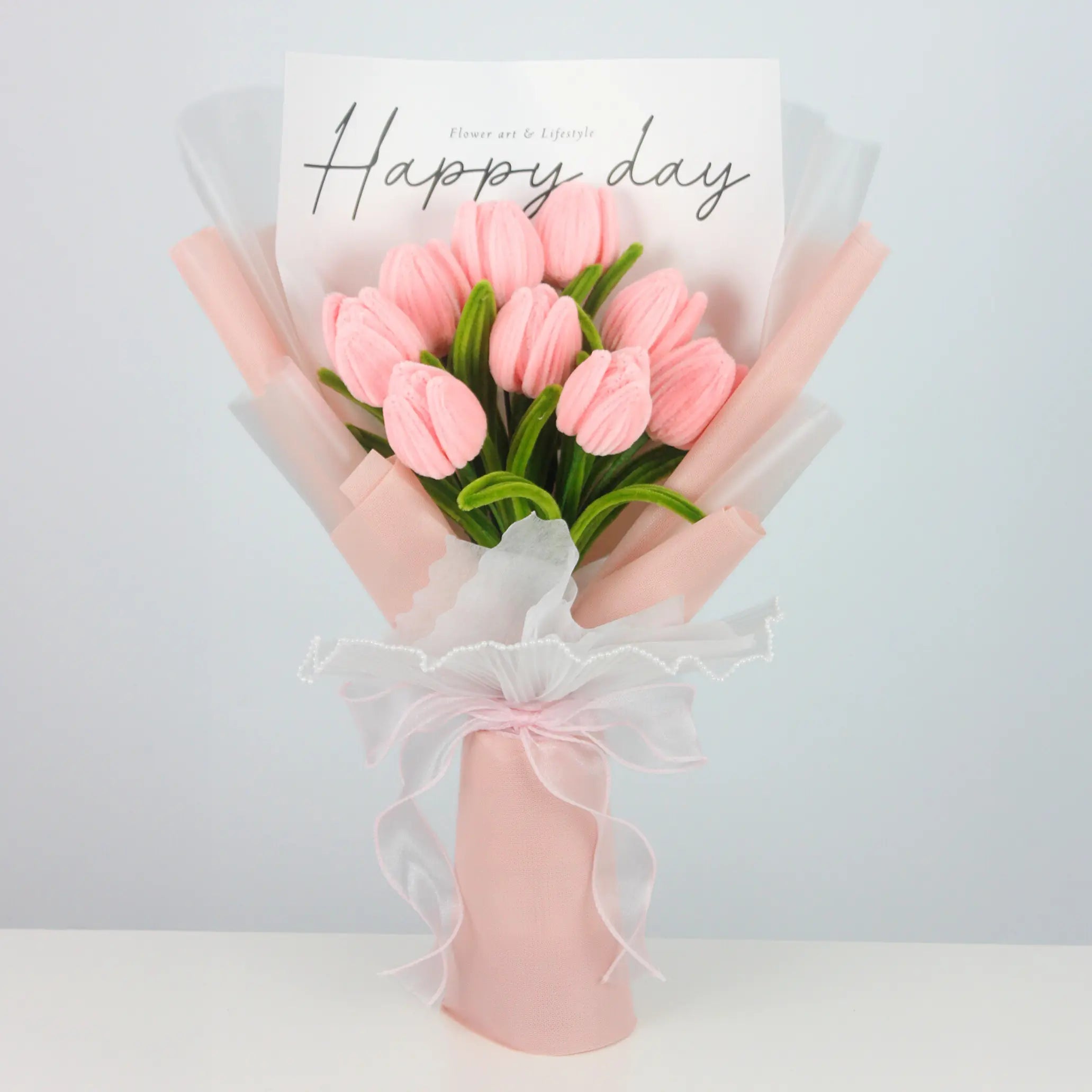 Heavenly Blush – Deluxe Pink Tulip Bouquet | Elle Blooming